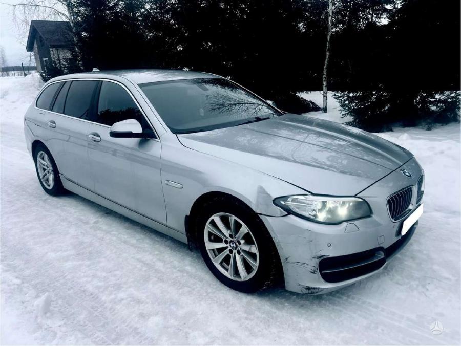 Grey BMW 520 2014 in Klaipeda, with an engine capacity of 2.00 L and mileage of 300 thousand km for 6700 €, photo 1 on AUTOMOTO.COM.LV