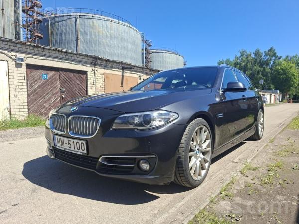 Grey BMW 520 2014 in Riga, with an engine capacity of 2.00 L and mileage of 206 thousand km for 9500 €, photo 1 on AUTOMOTO.COM.LV