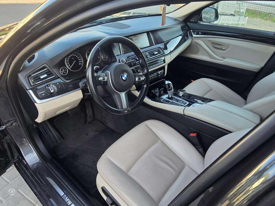 Grey BMW 520 2014 in Marijampole, with an engine capacity of 2.00 L and mileage of 305 thousand km for 9880 €, photo 11 on AUTOMOTO.COM.LV