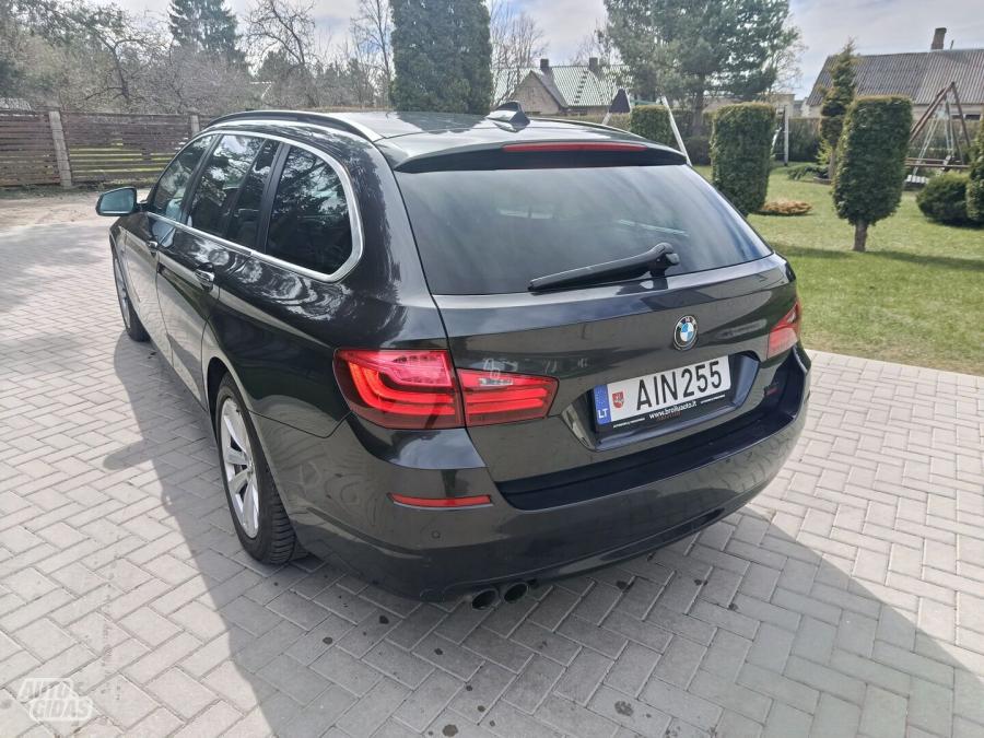 Grey BMW 520 2014 in Vilnius, with an engine capacity of 2.00 L and mileage of 354 thousand km for 9500 €, photo 7 on AUTOMOTO.COM.LV