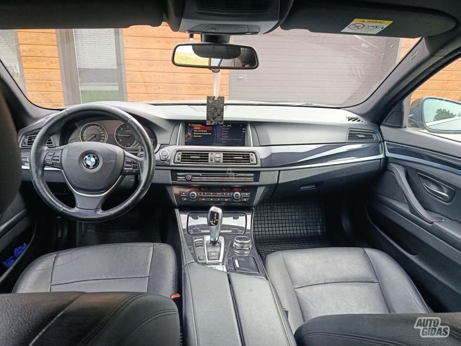 Grey BMW 520 2014 in Vilnius, with an engine capacity of 2.00 L and mileage of 354 thousand km for 9500 €, photo 8 on AUTOMOTO.COM.LV