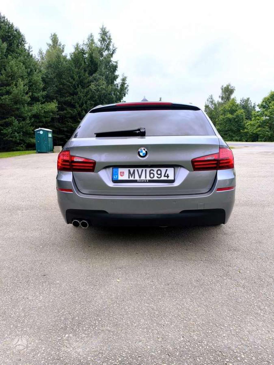 Grey BMW 520 2014 in Birzai, with an engine capacity of 2.00 L and mileage of 296 thousand km for 13300 €, photo 6 on AUTOMOTO.COM.LV