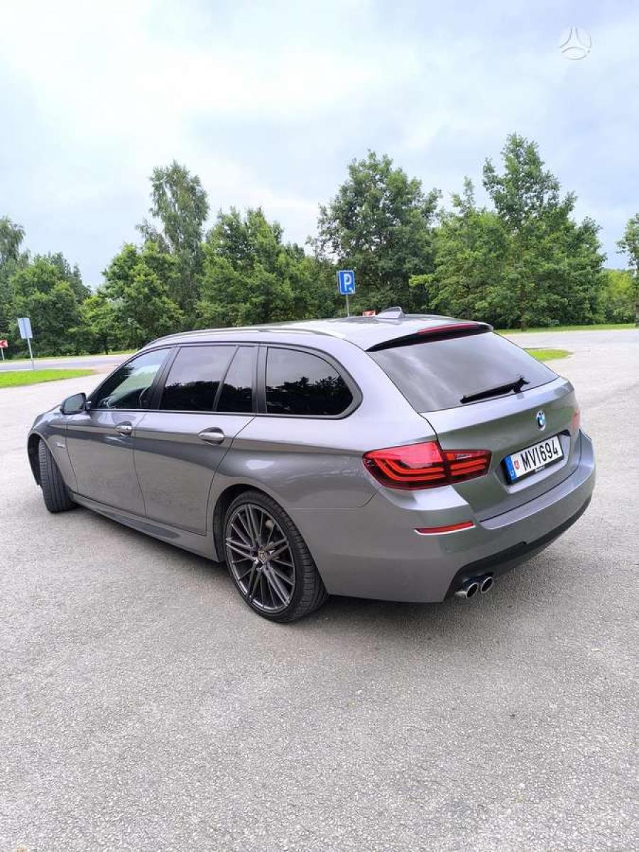 Grey BMW 520 2014 in Birzai, with an engine capacity of 2.00 L and mileage of 296 thousand km for 13300 €, photo 8 on AUTOMOTO.COM.LV