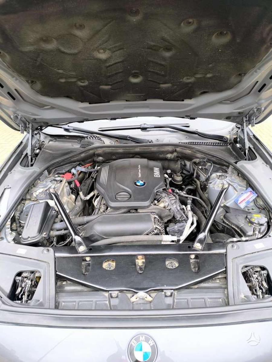 Grey BMW 520 2014 in Birzai, with an engine capacity of 2.00 L and mileage of 296 thousand km for 13300 €, photo 40 on AUTOMOTO.COM.LV