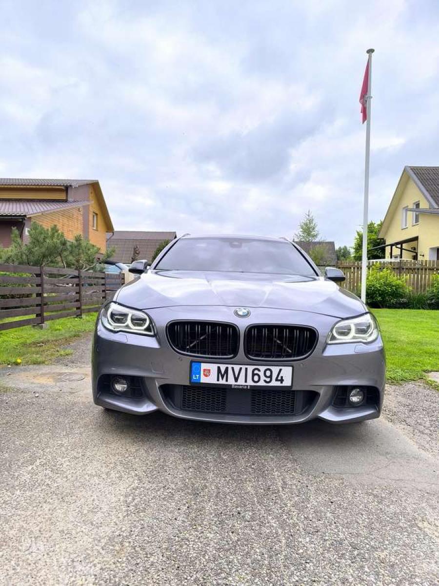 Grey BMW 520 2014 in Birzai, with an engine capacity of 2.00 L and mileage of 296 thousand km for 13300 €, photo 42 on AUTOMOTO.COM.LV