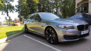 Grey BMW 520 2014 in Raseiniai, with an engine capacity of 2.00 L and mileage of 329 thousand km for 9700 €, photo 7 on AUTOMOTO.COM.LV