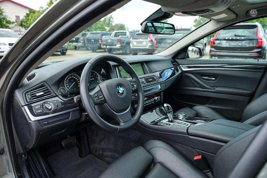 Grey BMW 520 2014 in Marijampole, with an engine capacity of 2.00 L and mileage of 334 thousand km for 10250 €, photo 26 on AUTOMOTO.COM.LV