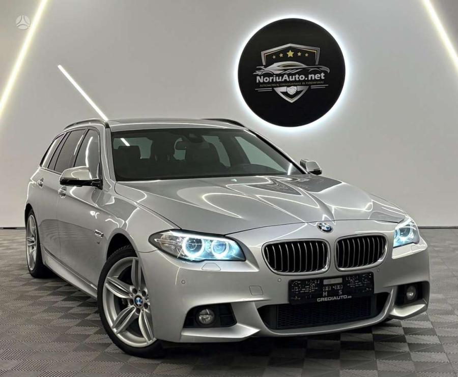 Grey BMW 520 2014 in Marijampole, with an engine capacity of 2.00 L and mileage of 281 thousand km for 11500 €, photo 1 on AUTOMOTO.COM.LV
