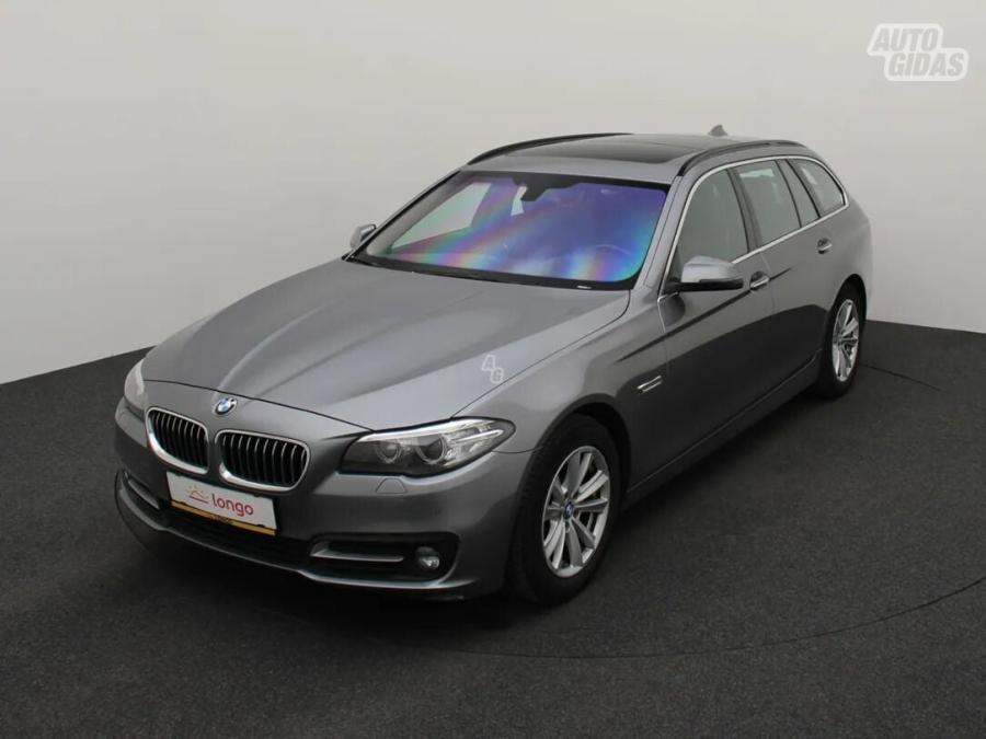 Grey BMW 520 2015 in Vilnius, with an engine capacity of 2.00 L and mileage of 209 thousand km for 12599 €, photo 1 on AUTOMOTO.COM.LV