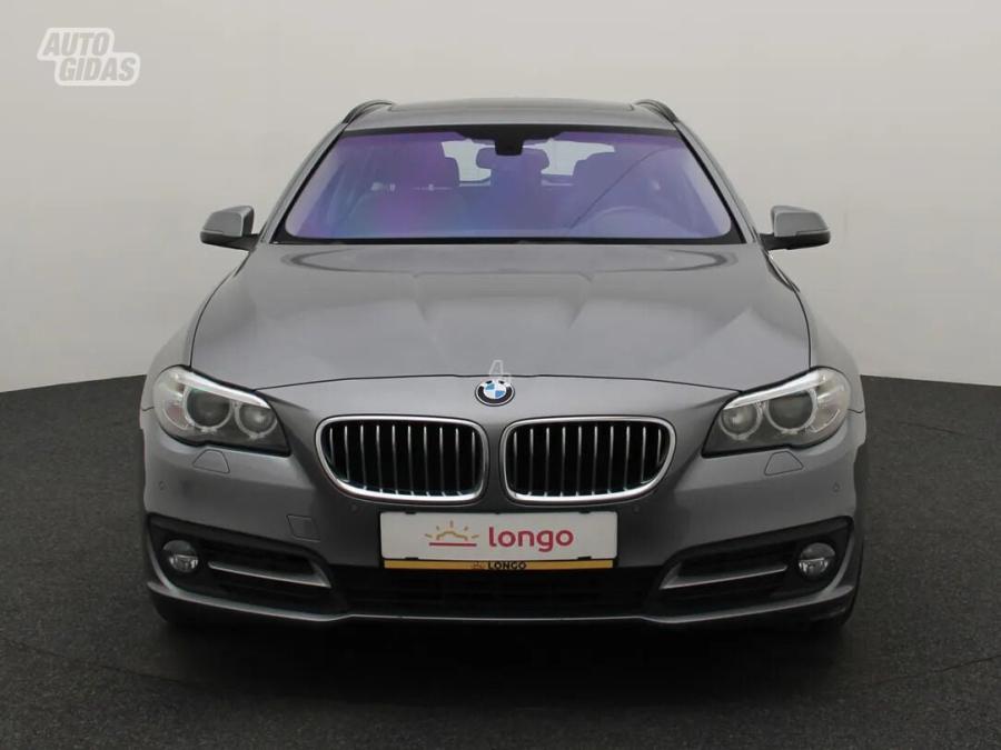 Grey BMW 520 2015 in Vilnius, with an engine capacity of 2.00 L and mileage of 209 thousand km for 12599 €, photo 4 on AUTOMOTO.COM.LV