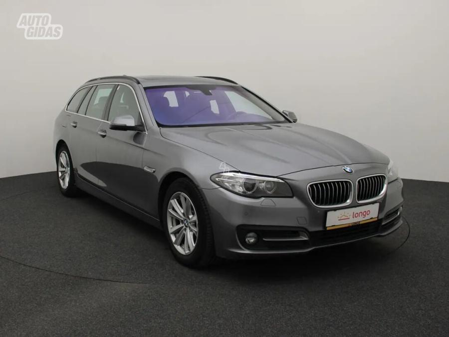 Grey BMW 520 2015 in Vilnius, with an engine capacity of 2.00 L and mileage of 209 thousand km for 12599 €, photo 11 on AUTOMOTO.COM.LV
