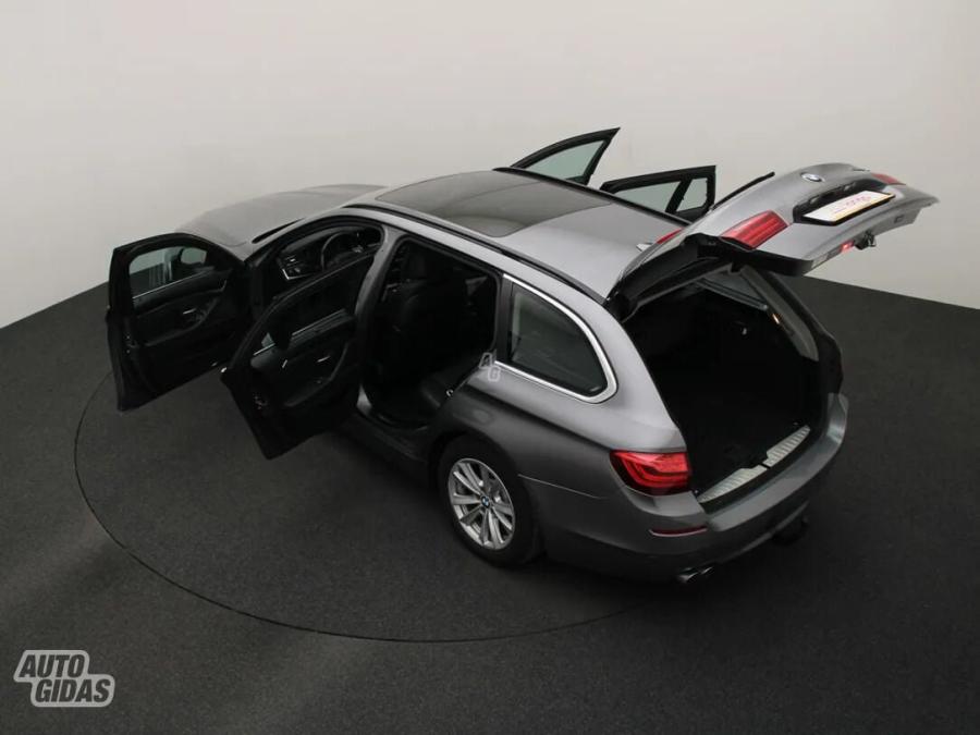 Grey BMW 520 2015 in Vilnius, with an engine capacity of 2.00 L and mileage of 209 thousand km for 12599 €, photo 14 on AUTOMOTO.COM.LV