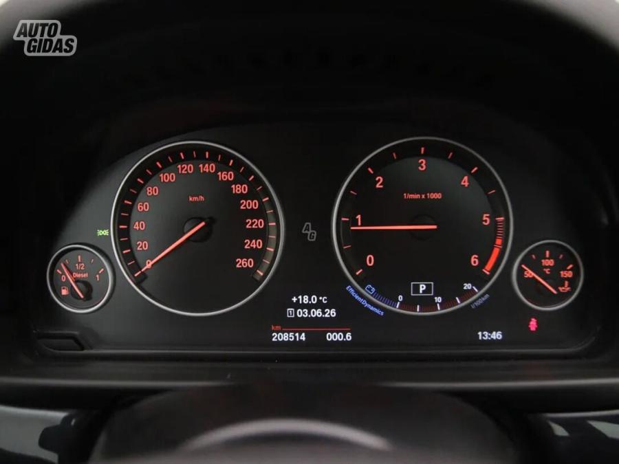 Grey BMW 520 2015 in Vilnius, with an engine capacity of 2.00 L and mileage of 209 thousand km for 12599 €, photo 20 on AUTOMOTO.COM.LV
