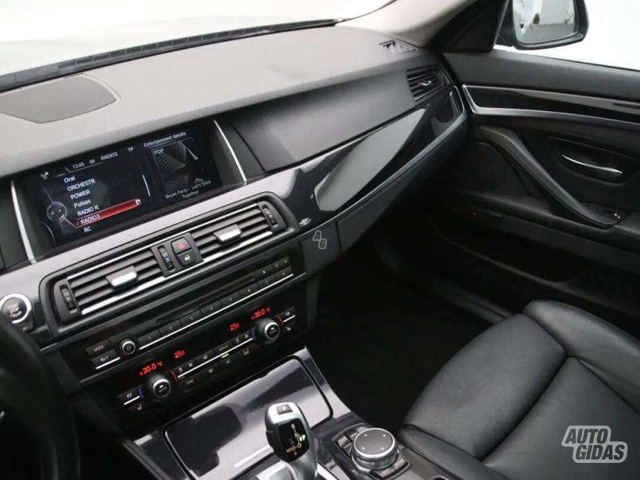 Grey BMW 520 2015 in Vilnius, with an engine capacity of 2.00 L and mileage of 209 thousand km for 12599 €, photo 22 on AUTOMOTO.COM.LV