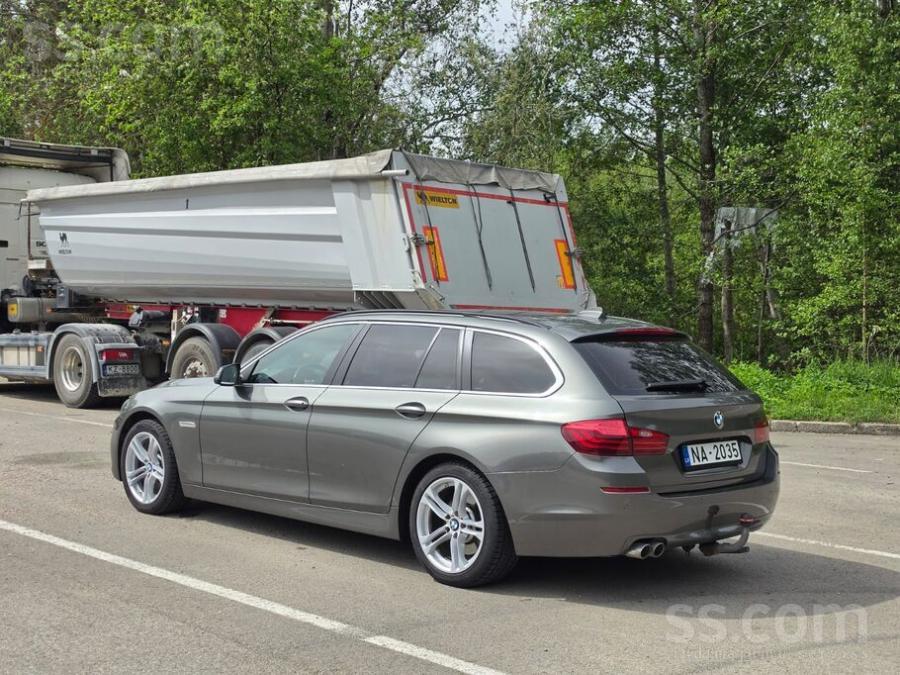 Grey BMW 520 2015 in Riga, with an engine capacity of 2.00 L and mileage of 276 thousand km for 10700 €, photo 9 on AUTOMOTO.COM.LV