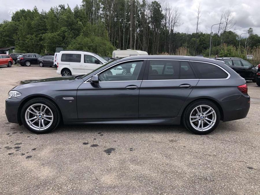 Grey BMW 520 2015 in Utena, with an engine capacity of 2.00 L and mileage of 247 thousand km for 13400 €, photo 5 on AUTOMOTO.COM.LV