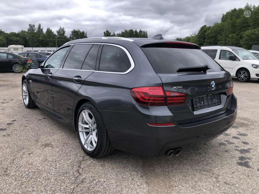 Grey BMW 520 2015 in Utena, with an engine capacity of 2.00 L and mileage of 247 thousand km for 13400 €, photo 6 on AUTOMOTO.COM.LV