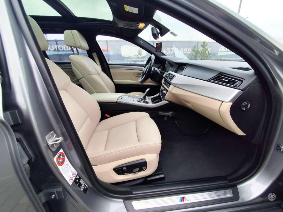 Pelēks BMW 520 2015 Šauļi, ar dzinēja tilpumu 2.00 L un nobraukumu 277 tūkst. km par 13100 €, foto 13 vietnē AUTOMOTO.COM.LV