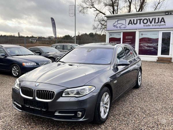 Grey BMW 520 2016 in Utena, with an engine capacity of 2.00 L and mileage of 306 thousand km for 13950 €, photo 1 on AUTOMOTO.COM.LV
