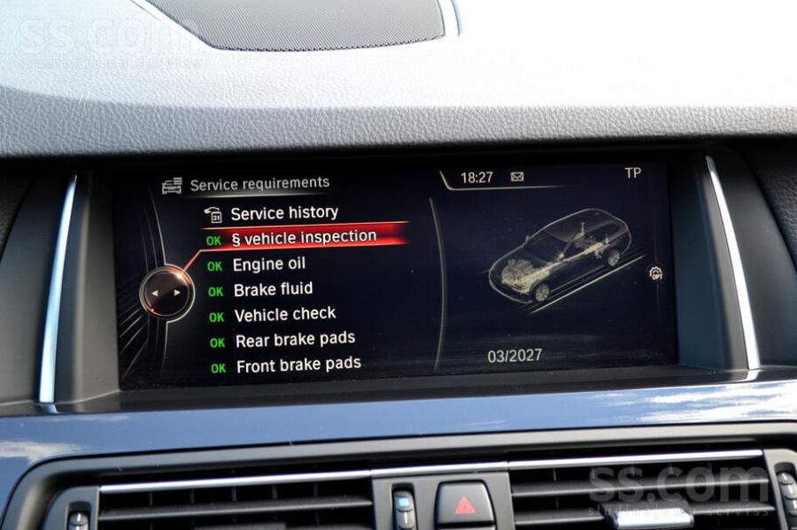 Grey BMW 520 2016 in Tukums, with an engine capacity of 2.00 L and mileage of 234 thousand km for 14990 €, photo 19 on AUTOMOTO.COM.LV