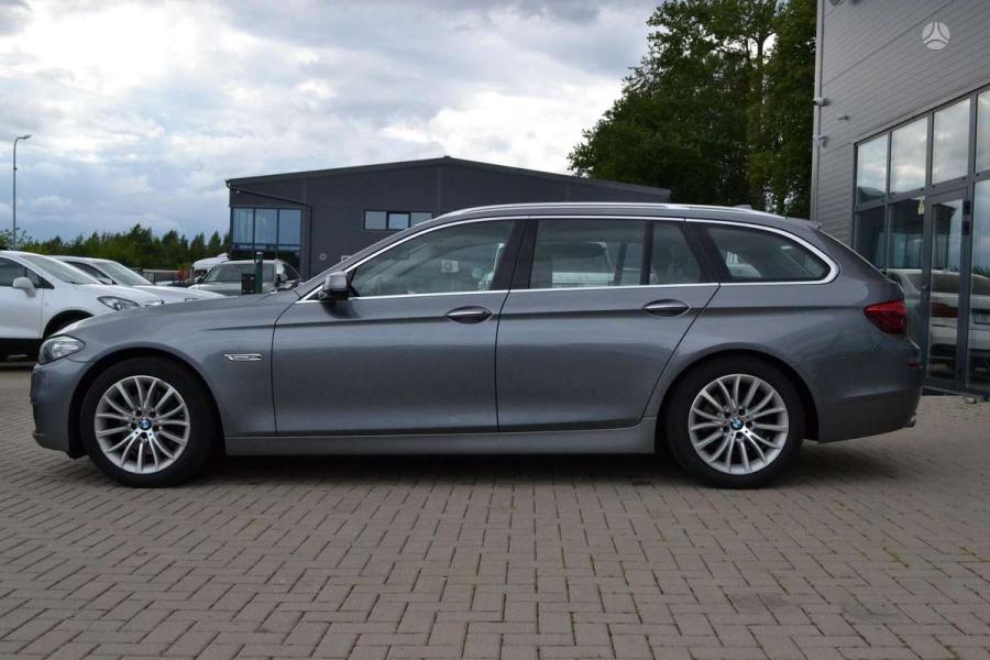 Grey BMW 520 2016 in Vilnius, with an engine capacity of 2.00 L and mileage of 281 thousand km for 12500 €, photo 8 on AUTOMOTO.COM.LV