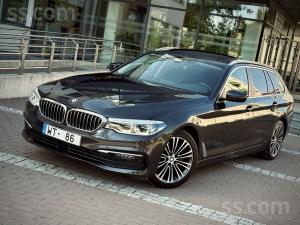 Grey BMW 520 2020 in Riga, with an engine capacity of 2.00 L and mileage of 134 thousand km for 20999 €, photo  on AUTOMOTO.COM.LV