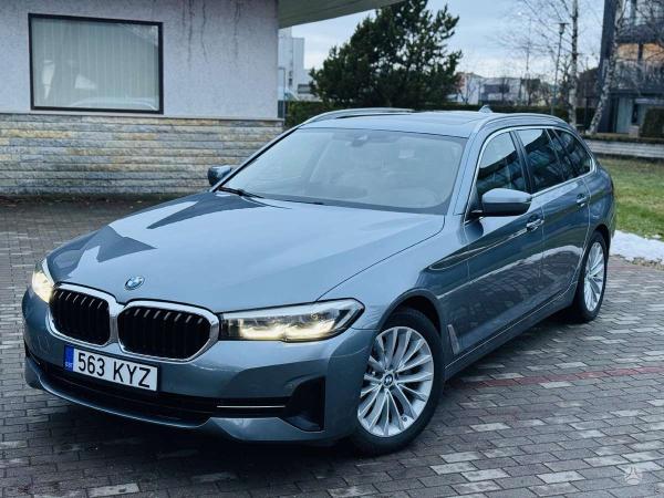 Grey BMW 520 2021 in Parnu, with an engine capacity of 2.00 L and mileage of 76 thousand km for 28000 €, photo 1 on AUTOMOTO.COM.LV