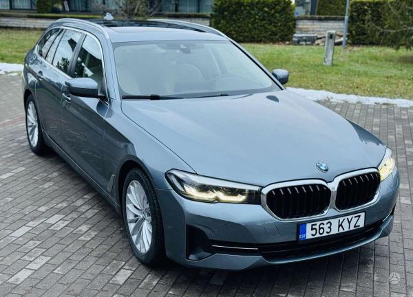 Grey BMW 520 2021 in Parnu, with an engine capacity of 2.00 L and mileage of 76 thousand km for 28000 €, photo 8 on AUTOMOTO.COM.LV