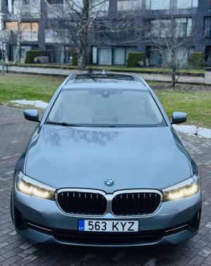 Grey BMW 520 2021 in Parnu, with an engine capacity of 2.00 L and mileage of 76 thousand km for 28000 €, photo 11 on AUTOMOTO.COM.LV