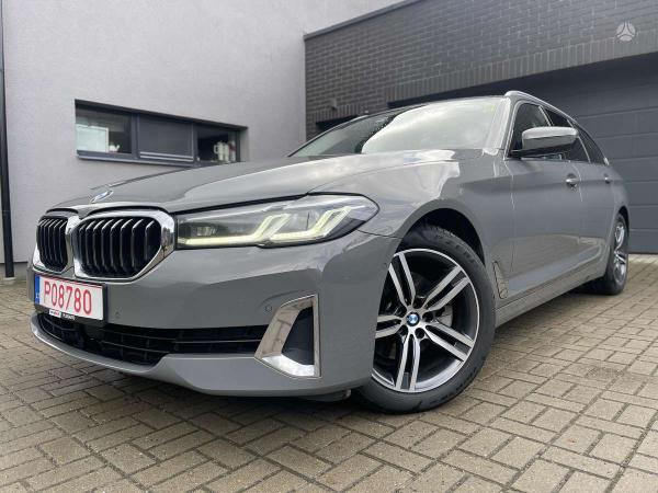 Grey BMW 520 2021 in Vilnius, with an engine capacity of 2.00 L and mileage of 200 thousand km for 23456 €, photo 1 on AUTOMOTO.COM.LV