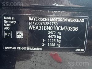 Серый БМВ 520 2023 в Рига, объемом двигателя 2.00 л и пробегом 91 тыс. км за 34900 €, фото 18 на AUTOMOTO.COM.LV