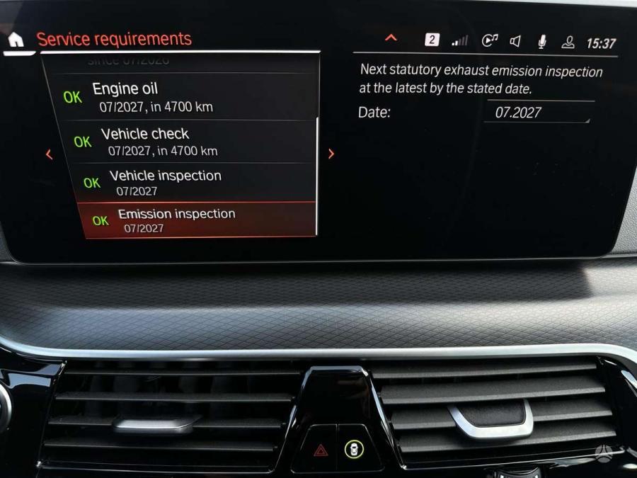 Grey BMW 520 2024 in Vilnius, with an engine capacity of 2.00 L and mileage of 41 thousand km for 32950 €, photo 18 on AUTOMOTO.COM.LV