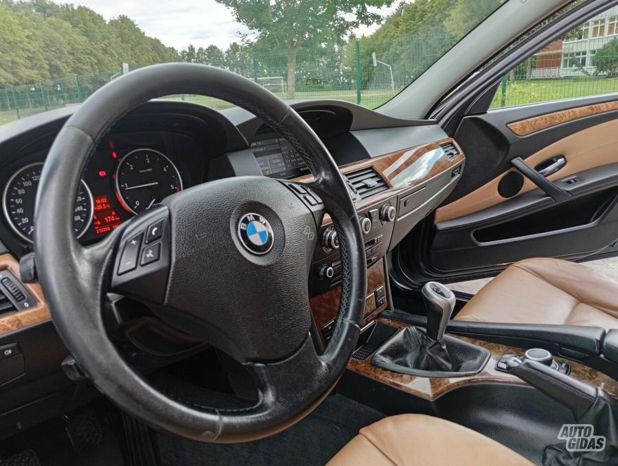 BMW 520 2009 in Vilnius, with an engine capacity of 2.00 L and mileage of 214 thousand km for 4700 €, photo 24 on AUTOMOTO.COM.LV