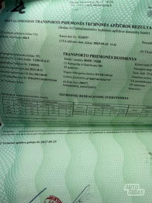 БМВ 520 2012 в Вильнюс, объемом двигателя 2.00 л и пробегом 288 тыс. км за 5500 €, фото 14 на AUTOMOTO.COM.LV