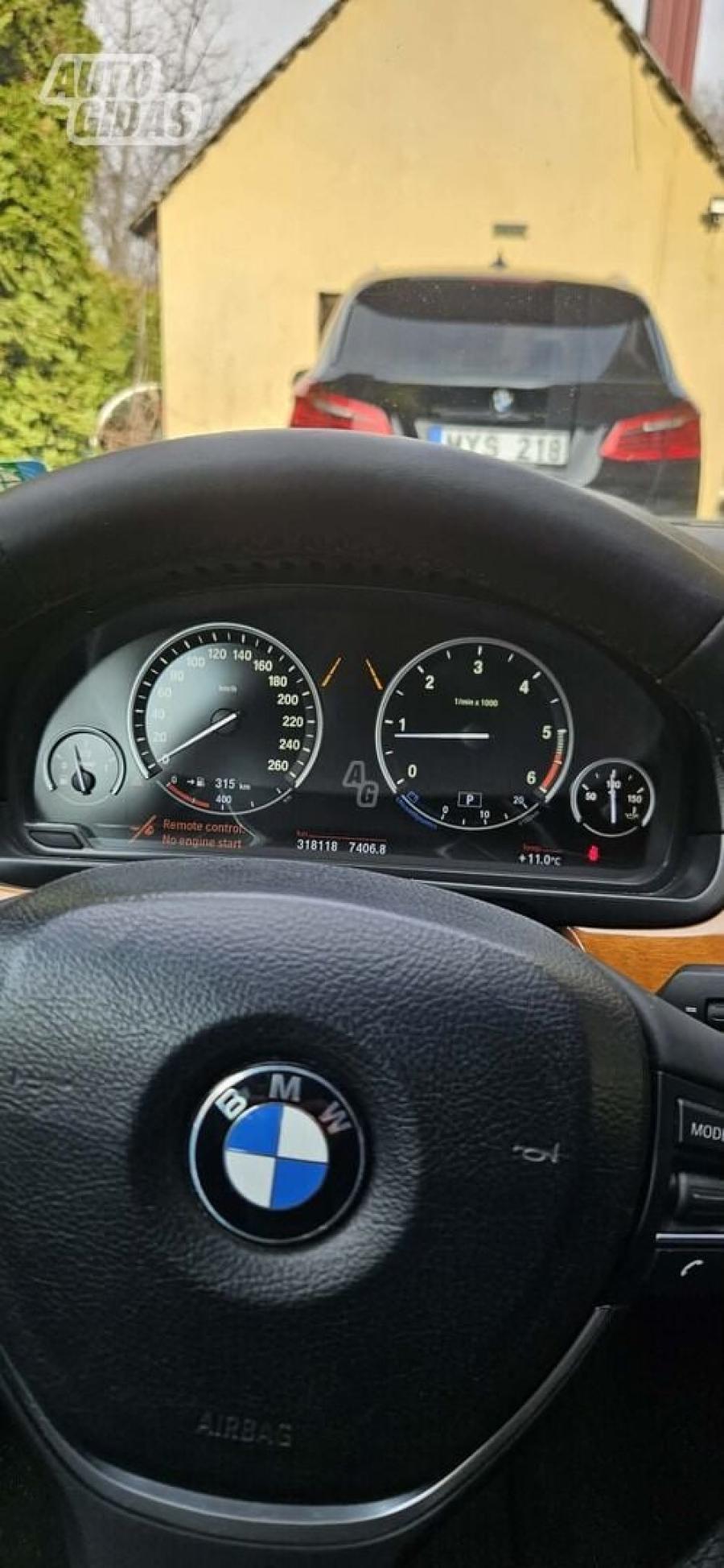 BMW 520 2013 in Kaunas, with an engine capacity of 2.00 L and mileage of 318 thousand km for 9499 €, photo 11 on AUTOMOTO.COM.LV