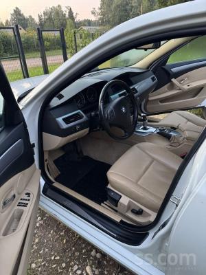 White BMW 520 2008 in Riga, with an engine capacity of 2.00 L and mileage of 333 thousand km for 5700 €, photo 8 on AUTOMOTO.COM.LV