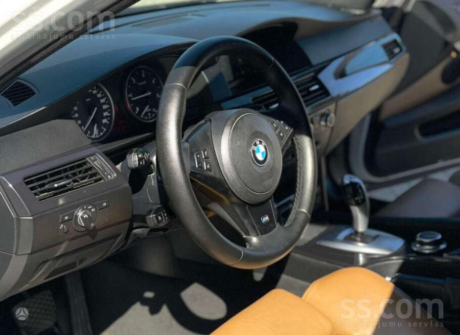 White BMW 520 2008 in Daugavpils, with an engine capacity of 2.00 L and mileage of 0 thousand km for 7349 €, photo 8 on AUTOMOTO.COM.LV