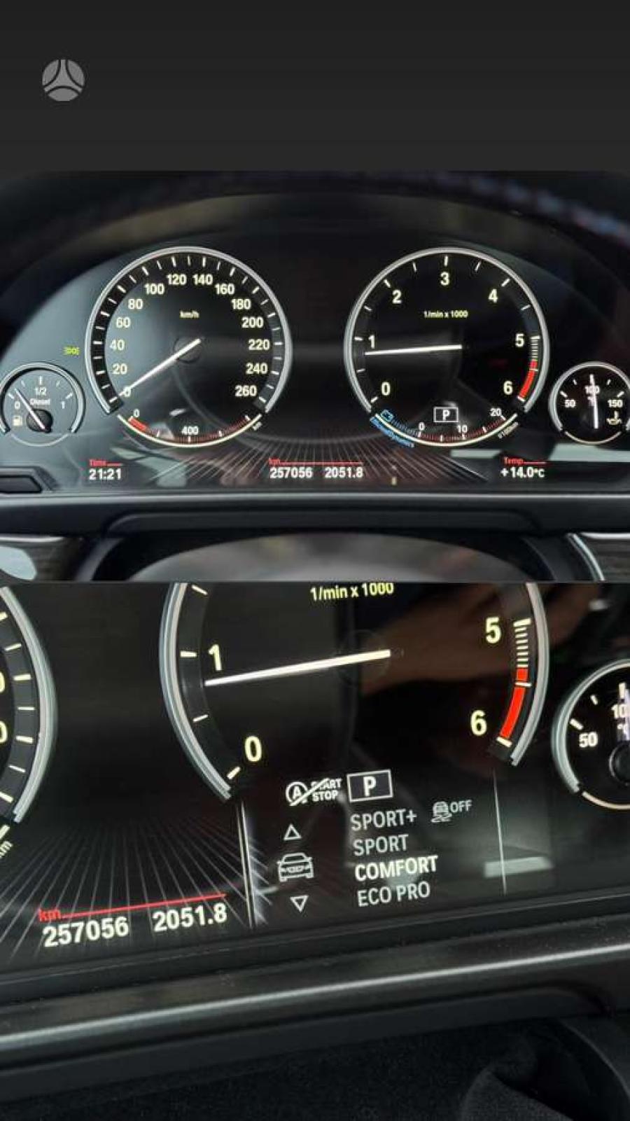 White BMW 520 2012 in Kaunas, with an engine capacity of 2.00 L and mileage of 257 thousand km for 13800 €, photo 21 on AUTOMOTO.COM.LV
