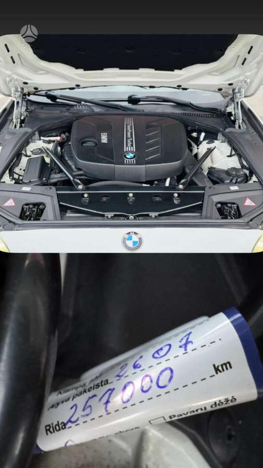 White BMW 520 2012 in Kaunas, with an engine capacity of 2.00 L and mileage of 257 thousand km for 13800 €, photo 33 on AUTOMOTO.COM.LV
