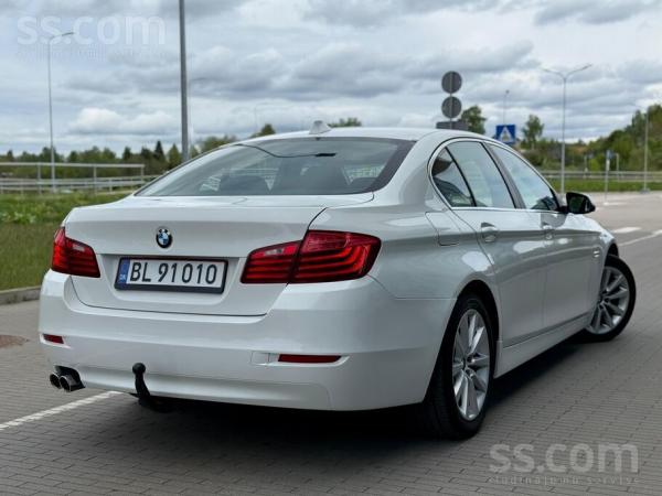White BMW 520 2014 in Rezekne, with an engine capacity of 2.00 L and mileage of 260 thousand km for 8990 €, photo 5 on AUTOMOTO.COM.LV