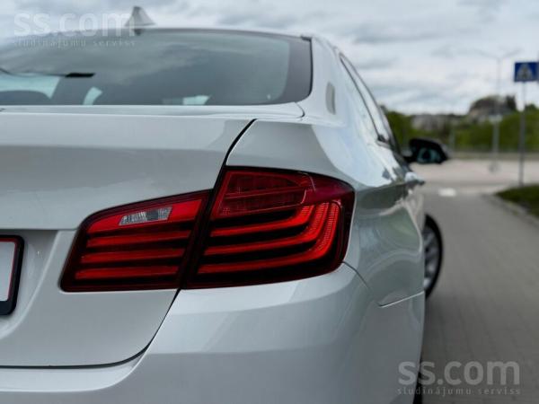 White BMW 520 2014 in Rezekne, with an engine capacity of 2.00 L and mileage of 260 thousand km for 8990 €, photo 7 on AUTOMOTO.COM.LV