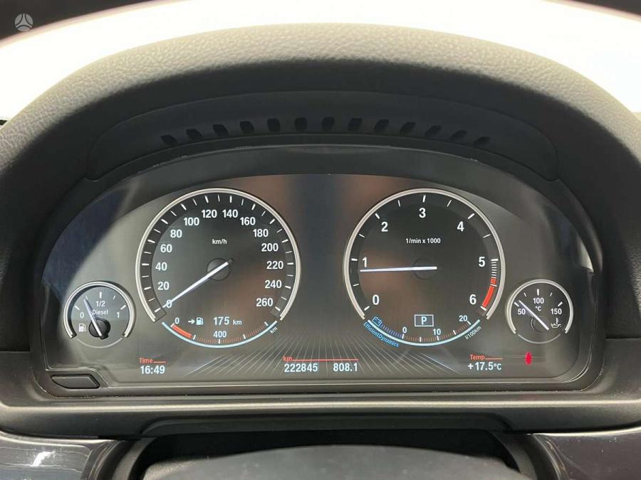White BMW 520 2014 in Panevezys, with an engine capacity of 2.00 L and mileage of 223 thousand km for 9990 €, photo 28 on AUTOMOTO.COM.LV