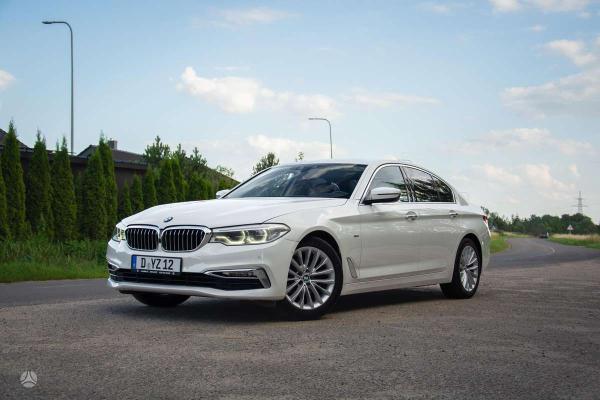 White BMW 520 2019 in Elektrenai, with an engine capacity of 2.00 L and mileage of 216 thousand km for 18950 €, photo 3 on AUTOMOTO.COM.LV