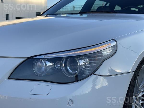 White BMW 520 2007 in Rezekne, with an engine capacity of 2.00 L and mileage of 0 thousand km for 6500 €, photo 9 on AUTOMOTO.COM.LV
