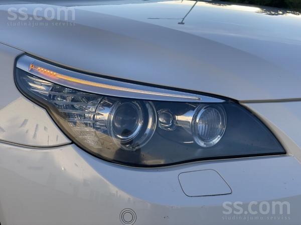 White BMW 520 2007 in Rezekne, with an engine capacity of 2.00 L and mileage of 0 thousand km for 6500 €, photo 10 on AUTOMOTO.COM.LV