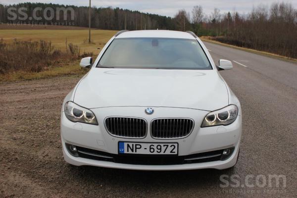 White BMW 520 2011 in Bauska, with an engine capacity of 2.00 L and mileage of 283 thousand km for 6300 €, photo 1 on AUTOMOTO.COM.LV