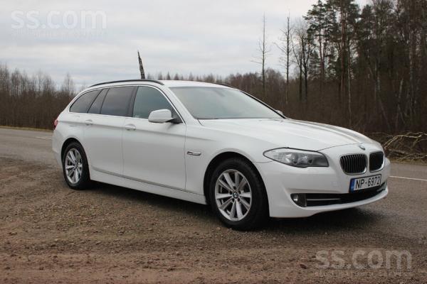 White BMW 520 2011 in Bauska, with an engine capacity of 2.00 L and mileage of 283 thousand km for 6300 €, photo 5 on AUTOMOTO.COM.LV