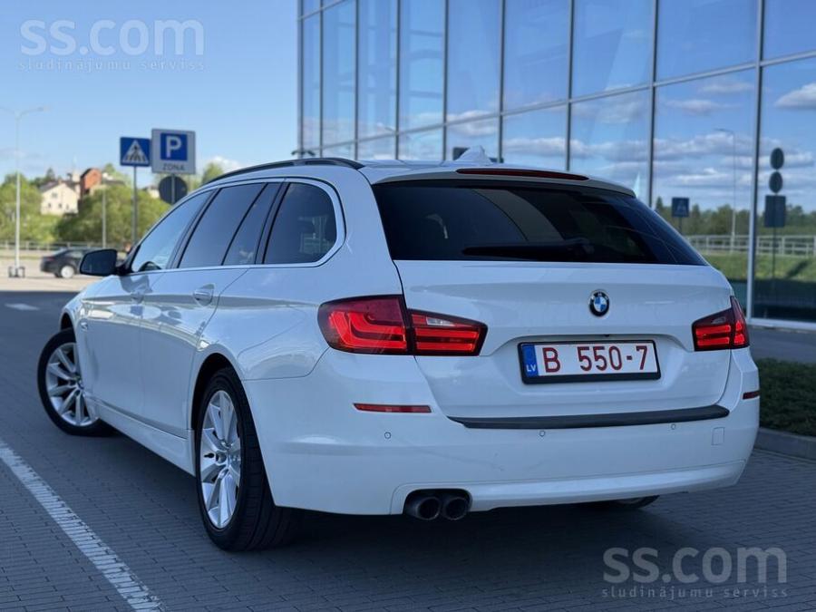 White BMW 520 2012 in Rezekne, with an engine capacity of 2.00 L and mileage of 277 thousand km for 7990 €, photo 5 on AUTOMOTO.COM.LV