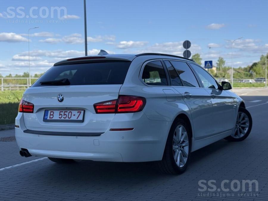 White BMW 520 2012 in Rezekne, with an engine capacity of 2.00 L and mileage of 277 thousand km for 7990 €, photo 6 on AUTOMOTO.COM.LV