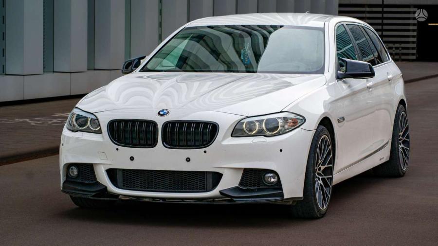 White BMW 520 2012 in Vilnius, with an engine capacity of 2.00 L and mileage of 429 thousand km for 7200 €, photo 4 on AUTOMOTO.COM.LV